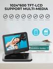 12" Portable DVD Player Rechargeable Swivel Screen Region Free Black ...