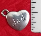 ANTIQUE SILVER DAD - FATHER CHARM - HEART - LOVE - HERO - FAMILY - U ...