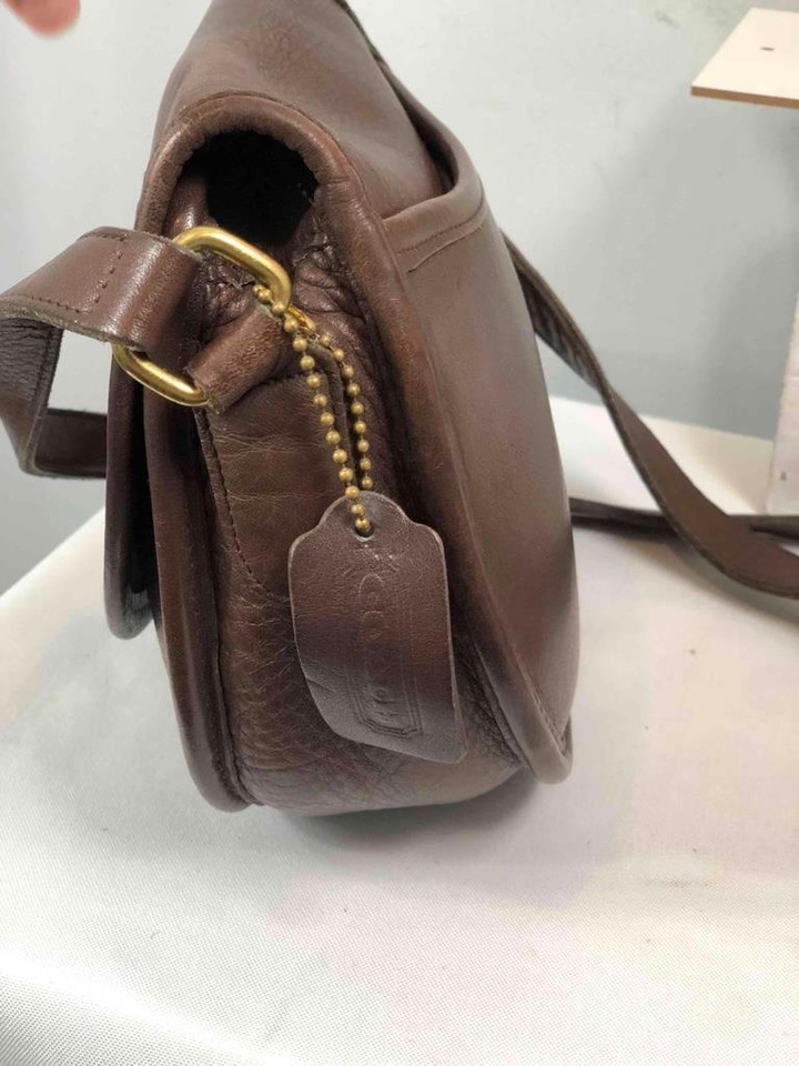 Vintage COACH Watson Dark Brown Smooth Leather Small Flap Crossbody Bag ...