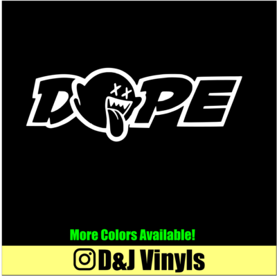 2x DOPE MARIO BOO GHOST Vinyl Decal Sticker Window Car Truck Drift JDM ...