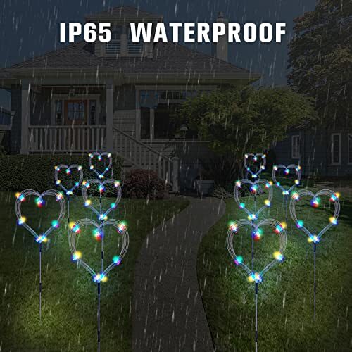 Solar Garden Firework Lights Outdoor 8 Pack, 8 Modes, 120 LED Colorful | eBay