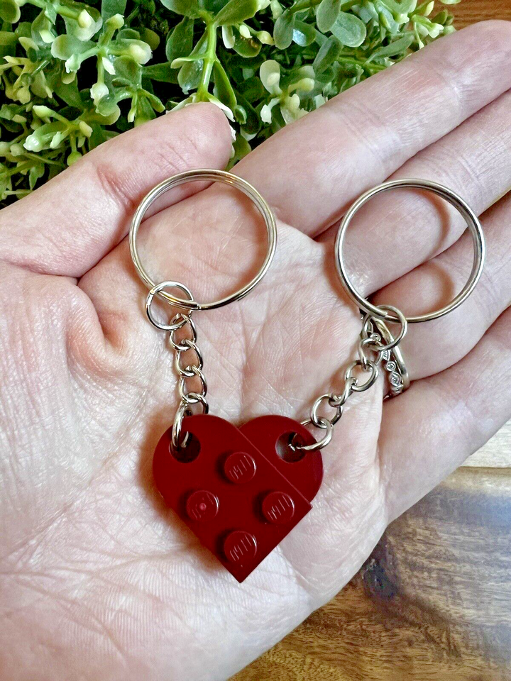 LEGO Heart Keychain Set - Made With Genuine LEGO® - Matching keychains ...