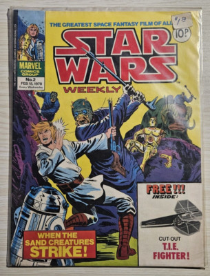 Star Wars # 2 Feb 1978 Marvel UK Weekly Comic Magazine Polybagged Tie ...