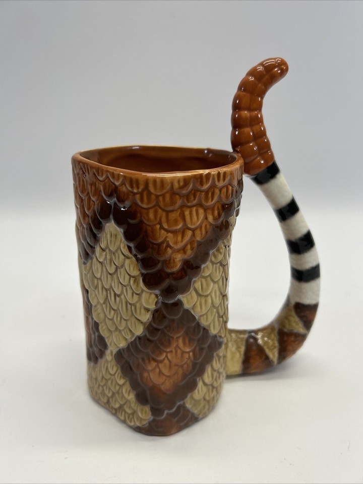 American Legacy Rattlesnake Oversized Mug Handled Cup Snake Inside 6.5 ...