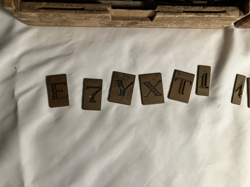 288 Pcs New Hermes Engravograph Engraving Plates Brass Fonts 3 Types 3 ...