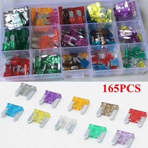 165Pcs ATC / MINI / Low Profile Mini Blade Fuse Assorted Set Car Truck ...