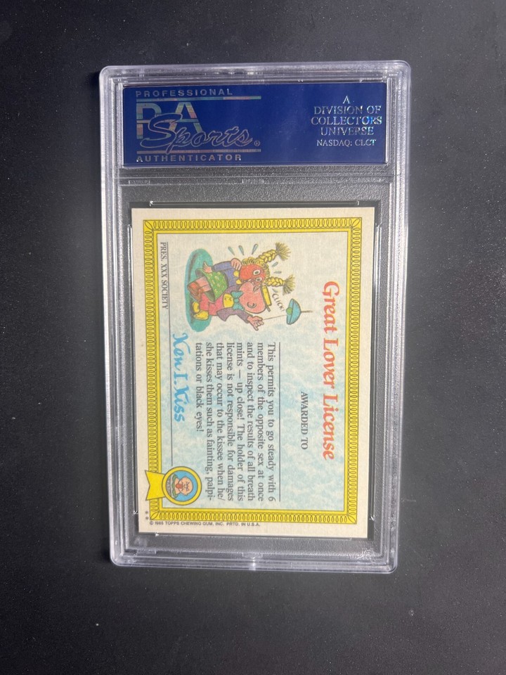 1985 Garbage Pail Kids Stickers 14b Jason Basin OS Series 1 PSA 10 POP ...