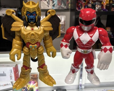 Power Rangers Red Ranger Mega Mighties Hero's & Goldar Imaginext Figure ...