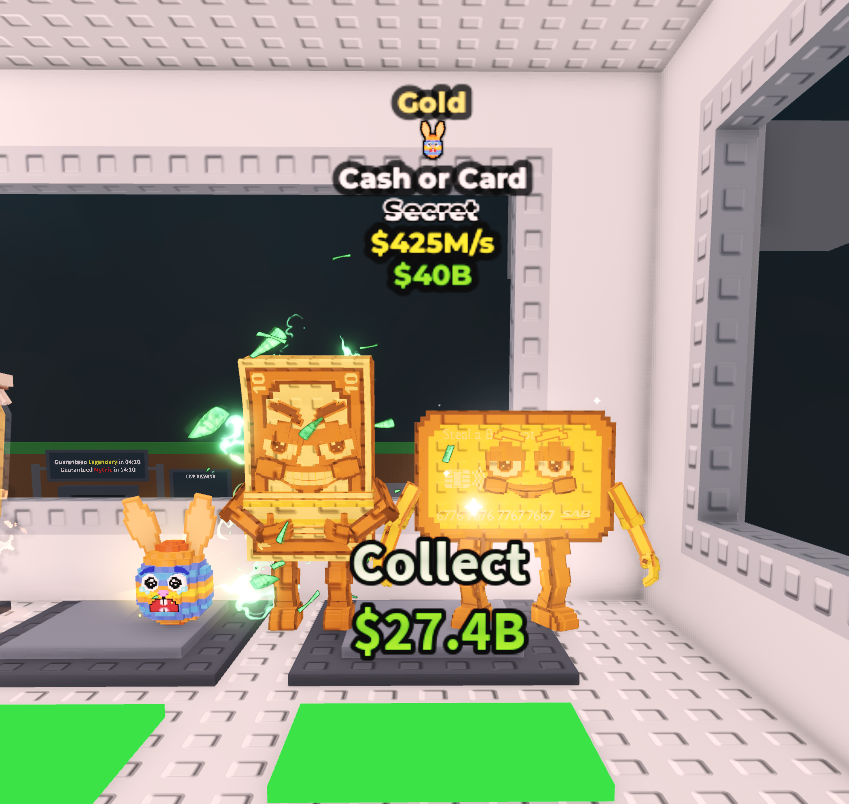 Steal a Brainrot Secret - Cash or Card Gold Bunny Trait 425m/s NEW | eBay