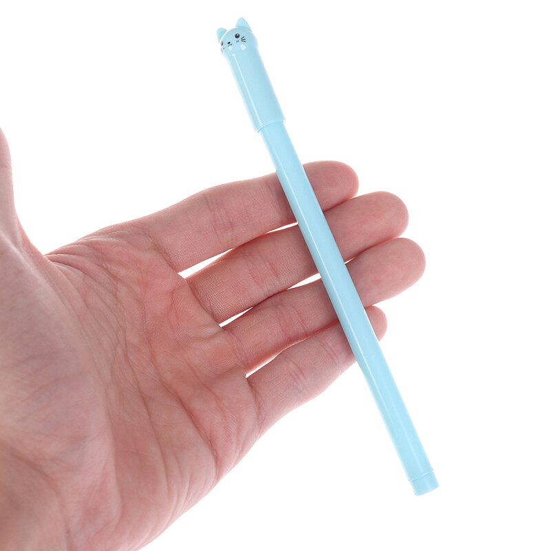 6PCS Cat Pens Kawaii 0.5mm Black Ball Point Gel Pen for School Office ...