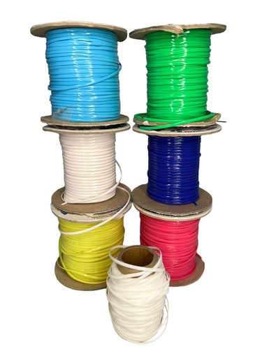 Lot Of Colored Plastic Lace Rexlace Multi-Colored Blue Pink Green White ...