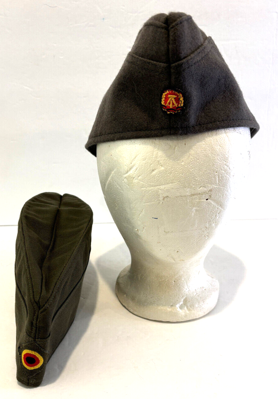 Set of 2 New VTG 1990 East & West German Military Garrison Hat Side ...