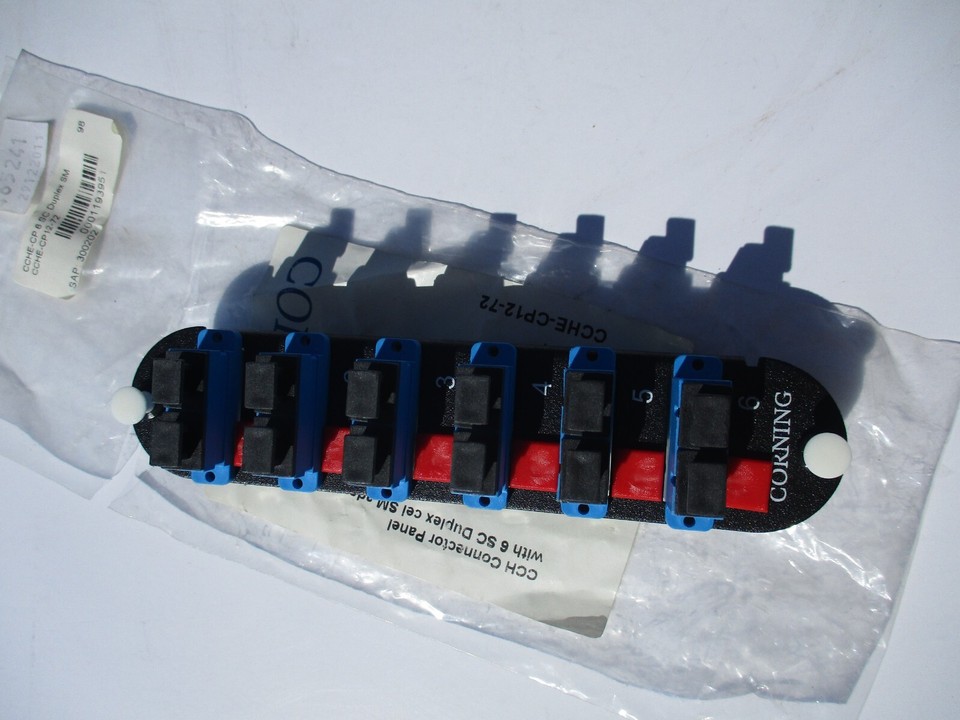 CORNING CCHE-CP12-72, CONNECTOR PANEL W/6 SC DUPLES CEL SM ADAPTERS | eBay