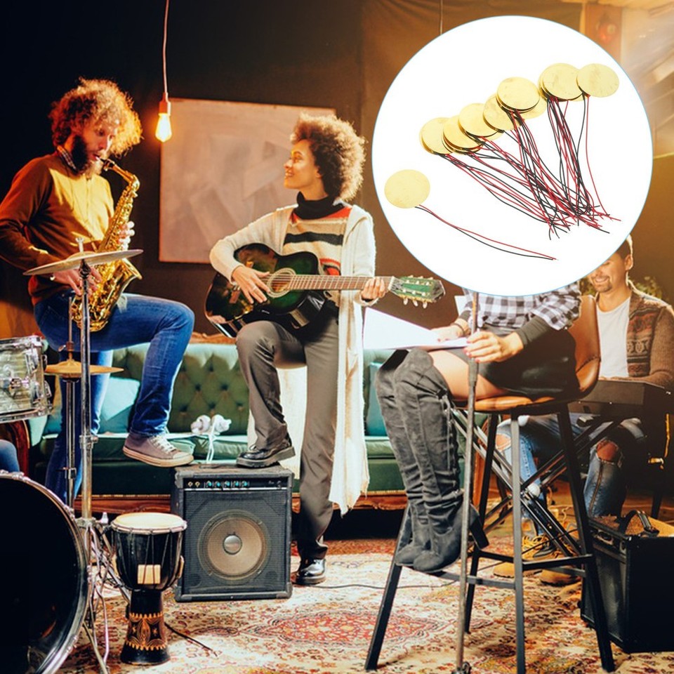 20pcs Piezo Discs Copper Buzzers Microphone Trigger Sound Sensors ...