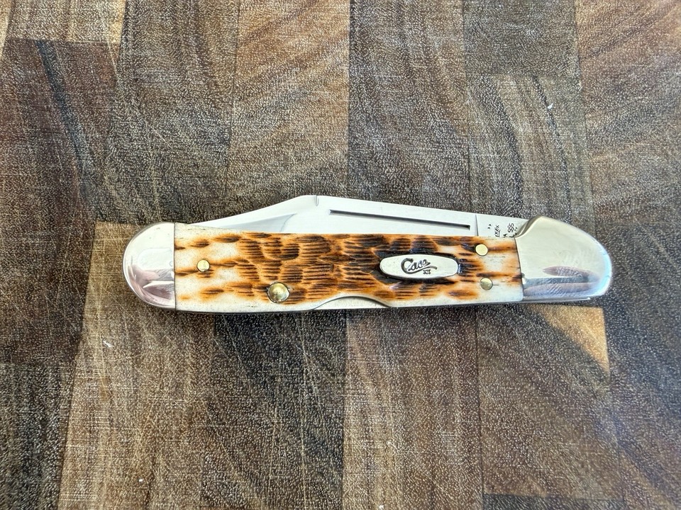 Case XX Mini Copper Lock 67149L SS Amber Jigged Bone FACTORY DOUBLE ...