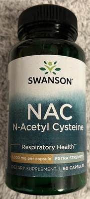 Swanson NAC N-Acetyl Cysteine Extra Strength 1000 mg 60 Caps Liver ...