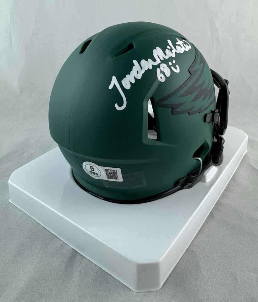 JORDAN MAILATA SIGNED AUTOGRAPHED PHILADELPHIA EAGLES RAVE MINI HELMET ...