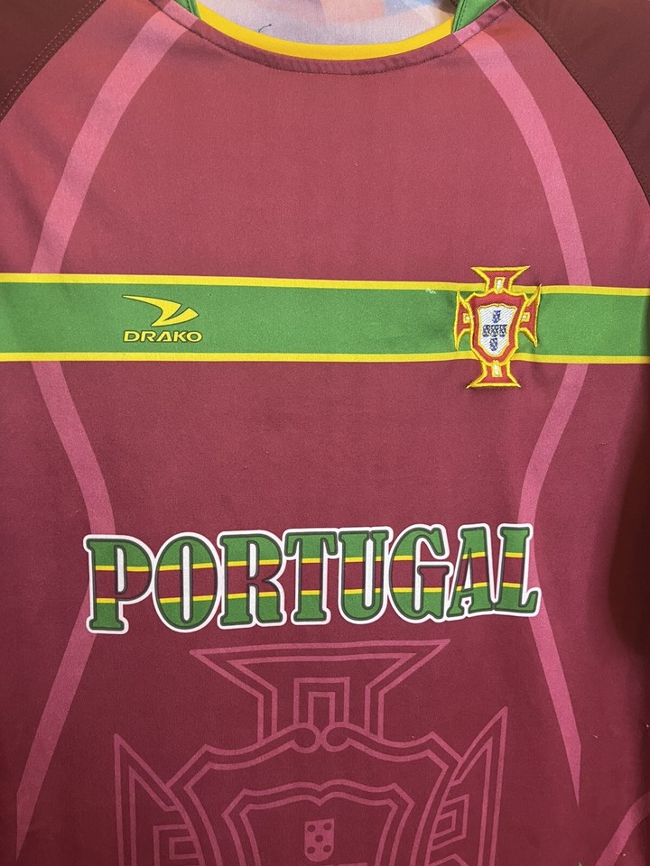 Drako Portugal Jersey FPF Football Soccer Adult S/M Polyester Maroon | eBay