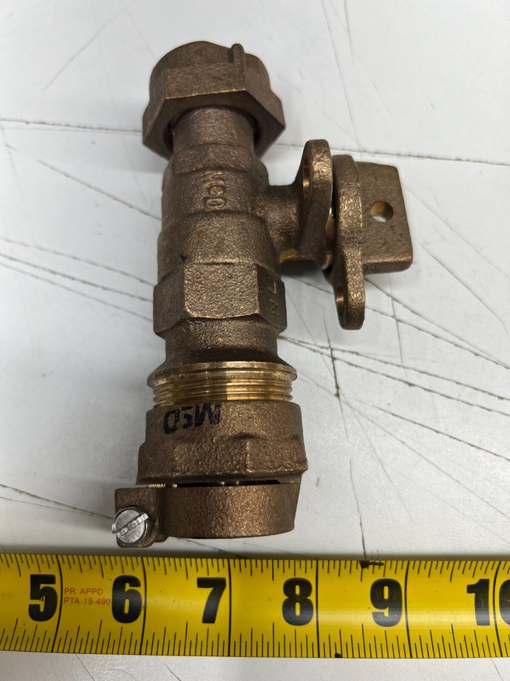 1" x 3/4" x 1" AY McDonald Ball Valve CTS x Meter Swivel No Lead Brass ...