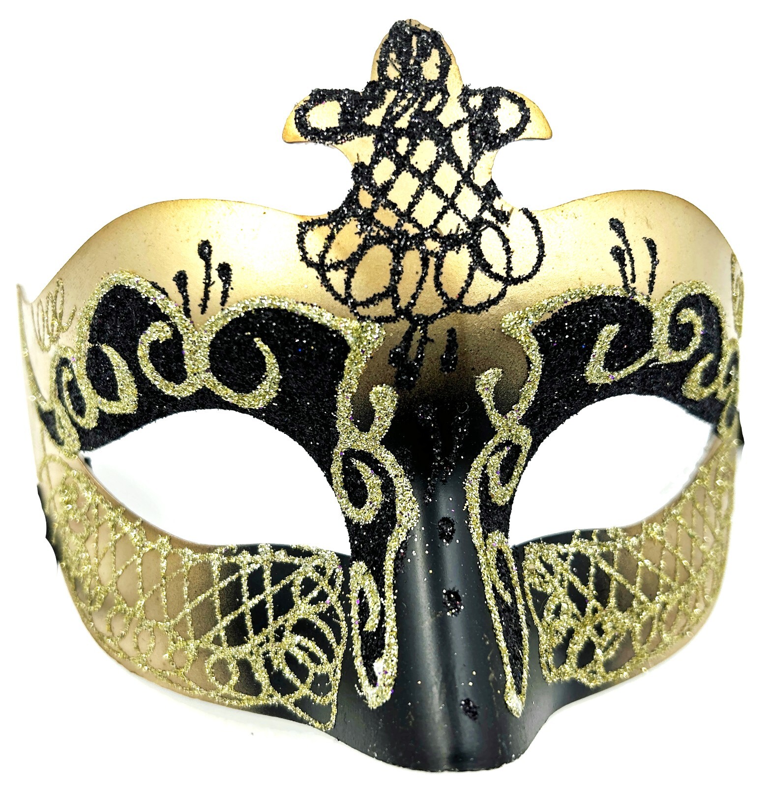 Venetian Masquerade Party Eye Mask Samba Black & Gold Mardi Gras New ...