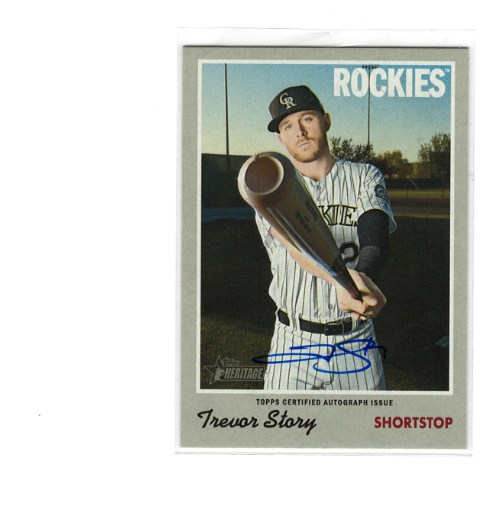 2019 Trevor Story Topps Heritage Real One Autograph Auto Baseball Card ...