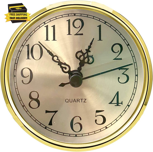 Mini Clock Insert 3-1/2 Inch (90 Mm) round Quartz Clock Fit-Up Movement ...
