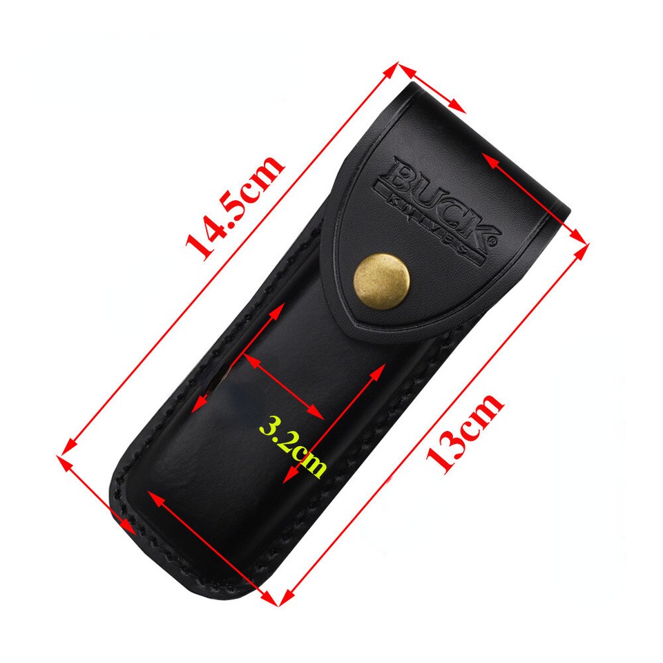 Vintage Black Leather Sheath fits a Buck 110 Pocket Knife Pouch 5 ...