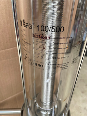 Cytiva / GE / Pharmacia BPG 100 / 500 Chromatography Column 16 L 18 ...