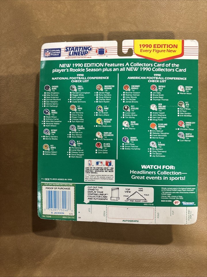 Bo Jackson - Starting Lineup - Oakland Raiders - 1990 - Rookie Year ...