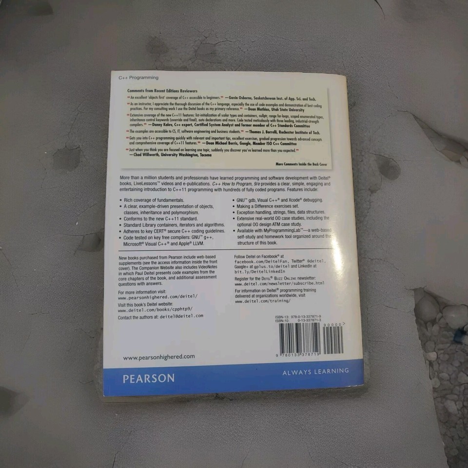 C++ How to Program 9th Edition [Paperback] | eBay