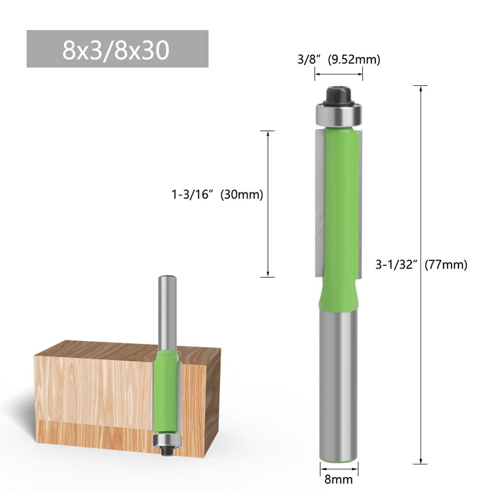 Achieve Flawless Cuts with 8mm Shank Flush Trim Router Bit for ...