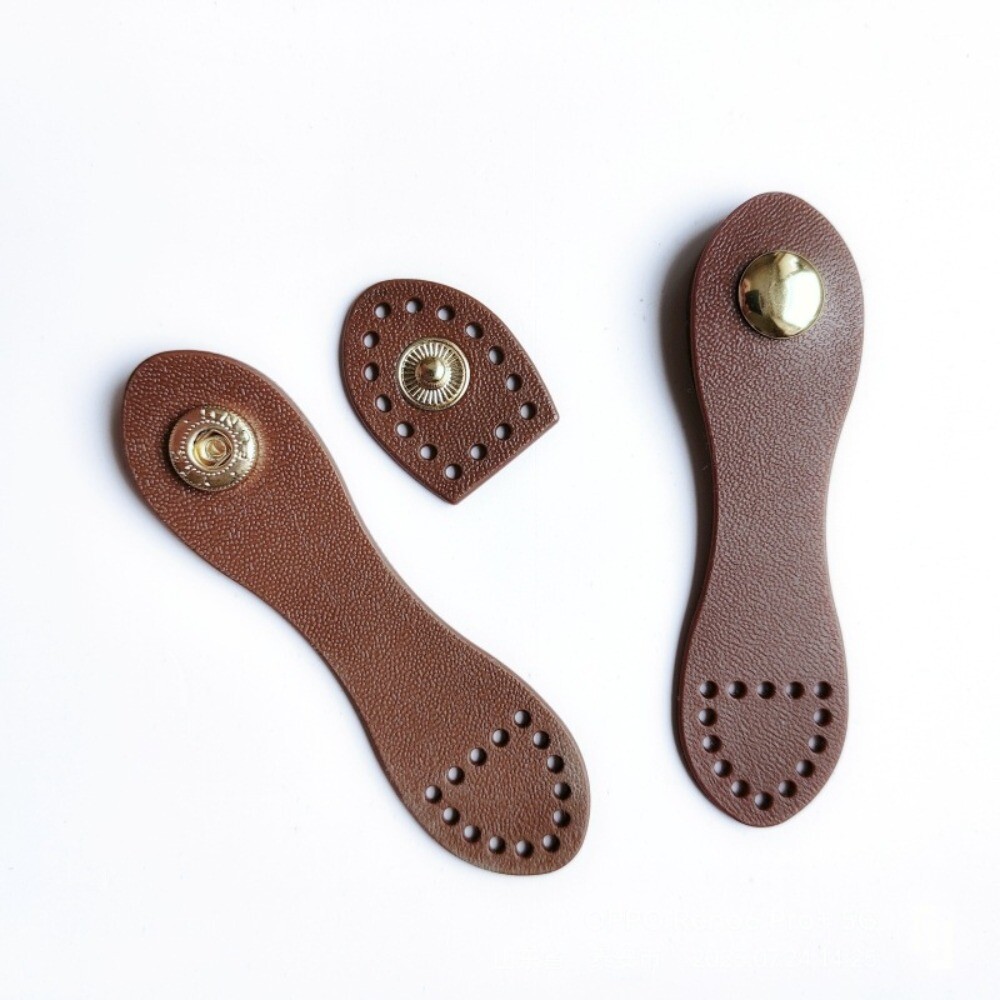Black leather button White snap buttons snap buckles sewing accessories ...
