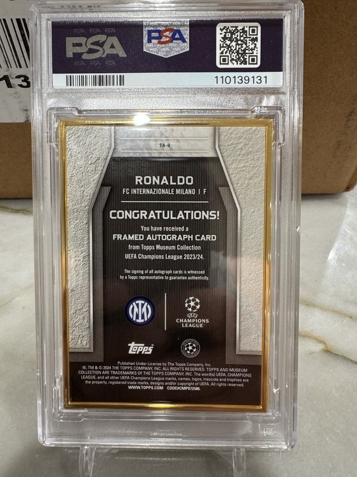 2023-24 Topps Museum Ronaldo R9 Framed Gold frame AUTO /50 POP 1 | eBay