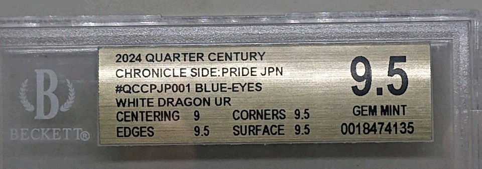 2024 QCCP-JP001 - YU-GI-OH Japanese Blue-Eyes White Dragon Grade 9.5 UR | eBay UK