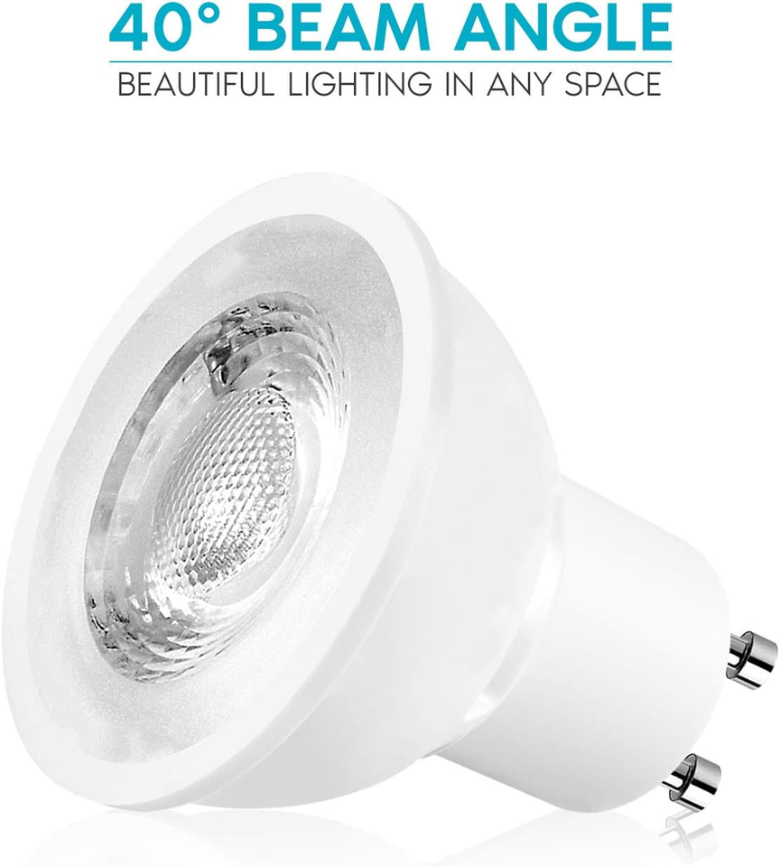 MR16 GU10 LED Bulbs Dimmable, 50W Halogen Equivalent, 3000K Soft White ...