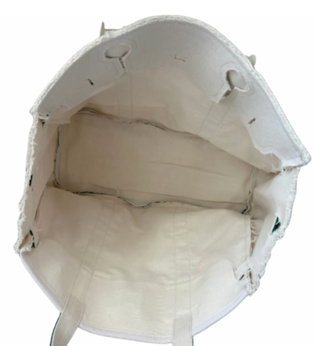 Boatkin Style Custom Canvas Tote Bag with Red Strap and Gold Hardware ...