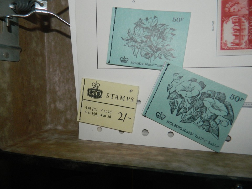 GB STAMPS COLLECTION IN FILE BOX INC. GEORGE V MINT, BOOKLETS, COVERS ...