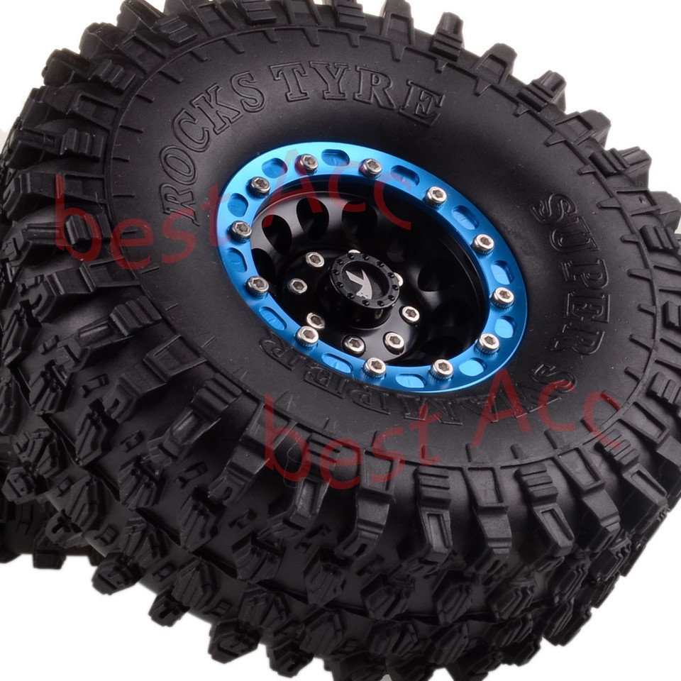 4PCS 1.9" Rock Crawler Metal Wheels Tyre Tire OD:120MM RC 1:10 SCX10 ...