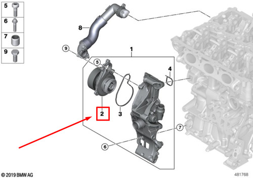 NEW MINI CLUBMAN F54 COOLANT WATER PUMP 11518678905 8678905 ORIGINAL | eBay