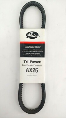 Gates Tri-Power AX26 V-Belt 1/2" X 28" Banda Courroie Cogged Rubber ...