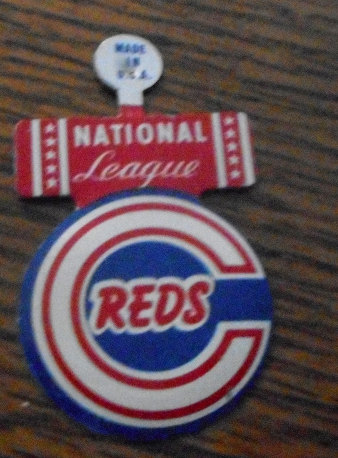 National League Reds Baseball Fold Over Pin (rare) | eBay