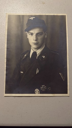 WWII German Luftwaffe Soldier Photo Original Iron Cross Ground Assault ...