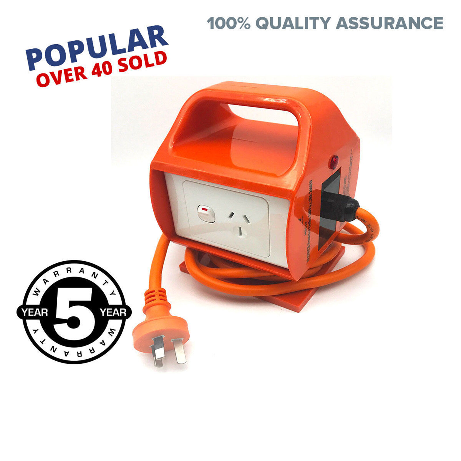 CONVERTER 15 Amp To 10 Amp Portable RCD 2x Single 15 Amp Power Point