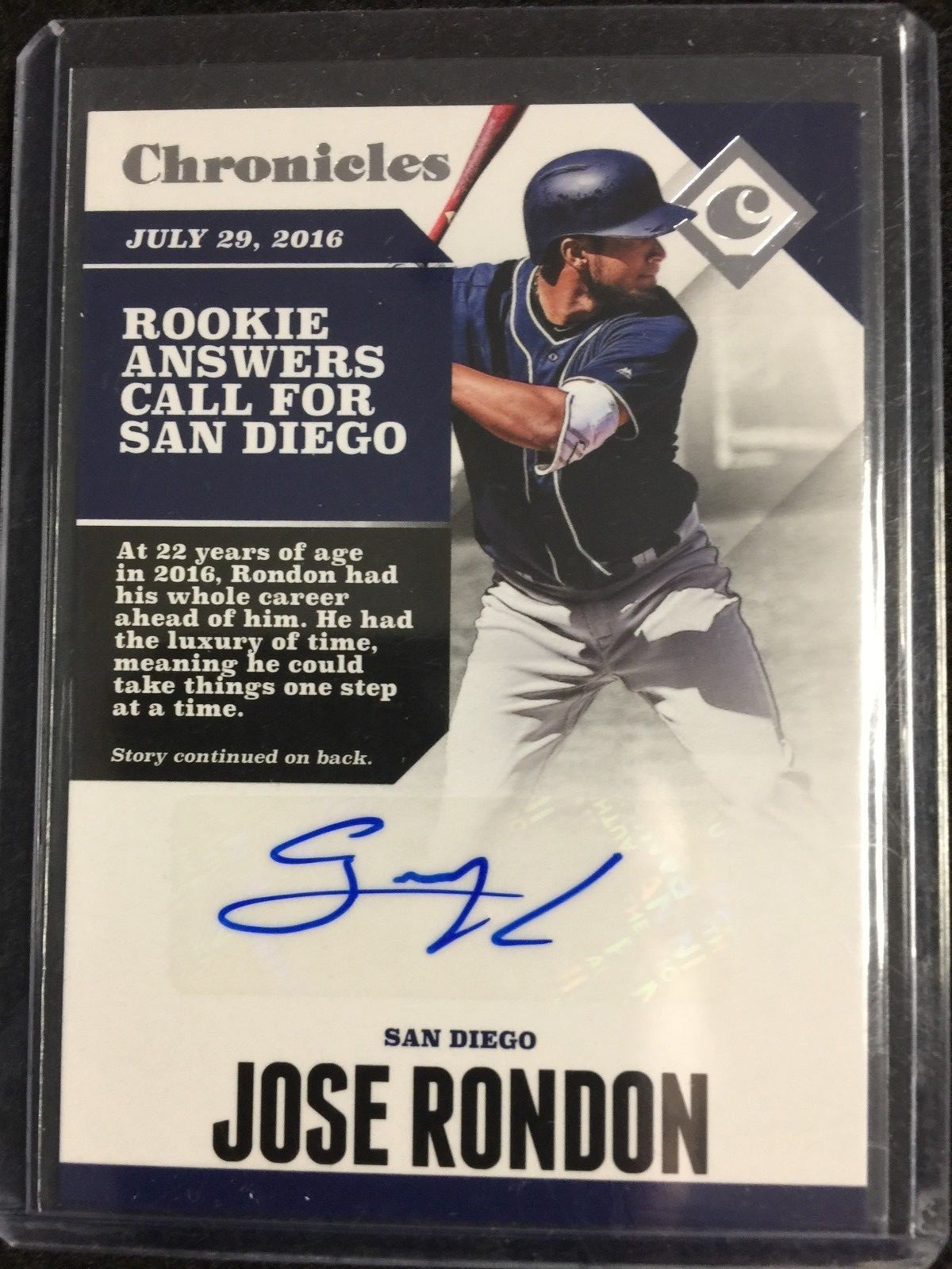 2017 Chronicles Baseball Jose Rondon Auto CA-JR | eBay