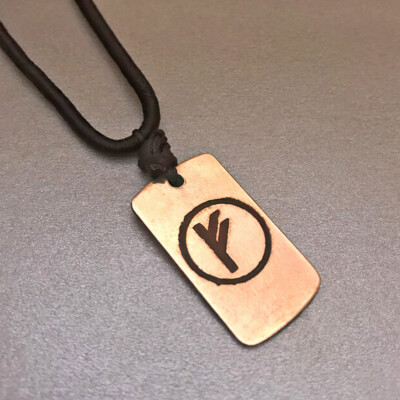 Fehu Rune Wealth Necklace, Men & Women Jewelry, Pure Copper, Viking ...