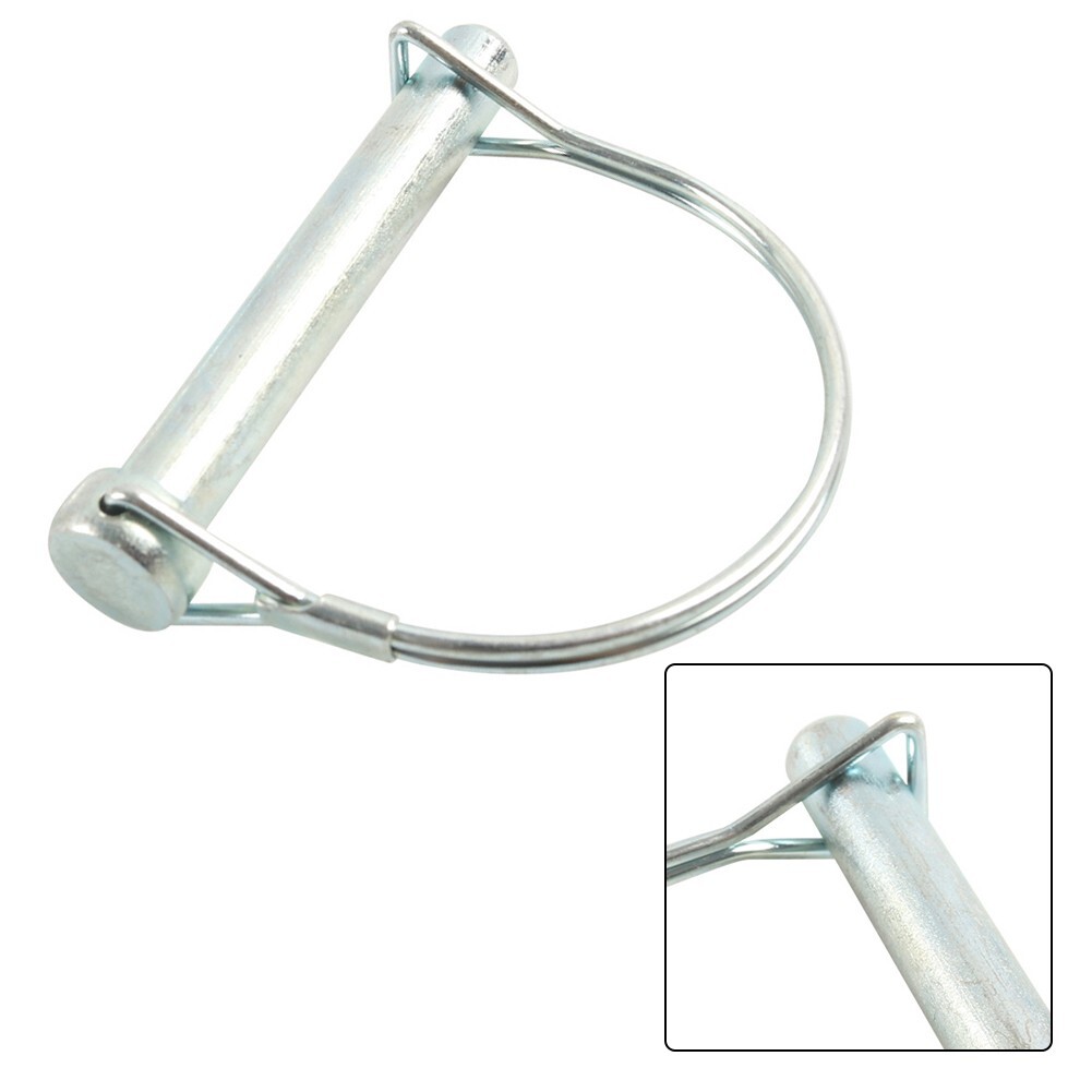 10x M6*70mm Trailer Coupler Hitch Pin Lock/D-Shape Heavy Duty Towing ...