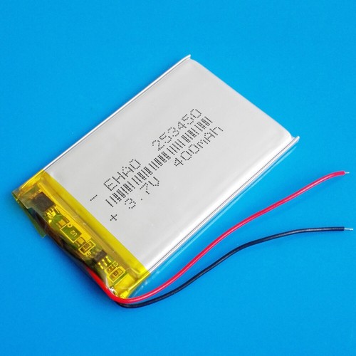2pcs ultra thin 3.7v 400mAh Lipo Polymer Rechargeable Battery 253450 ...