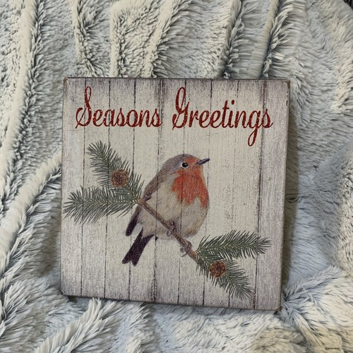 Handcrafted Quill to Paper by Sixtrees Wood “Seasons Greetings” Box ...