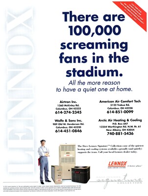 2003 Dave Lennox Signature Collection Print Ad, OSU Stadium Screaming ...
