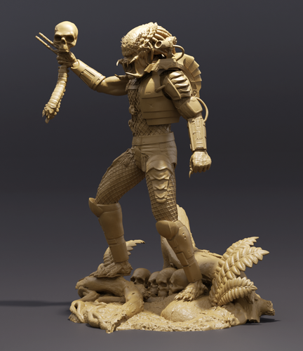 Predator resin model kit statue miniature 85mm tall. AVP aliens figure ...